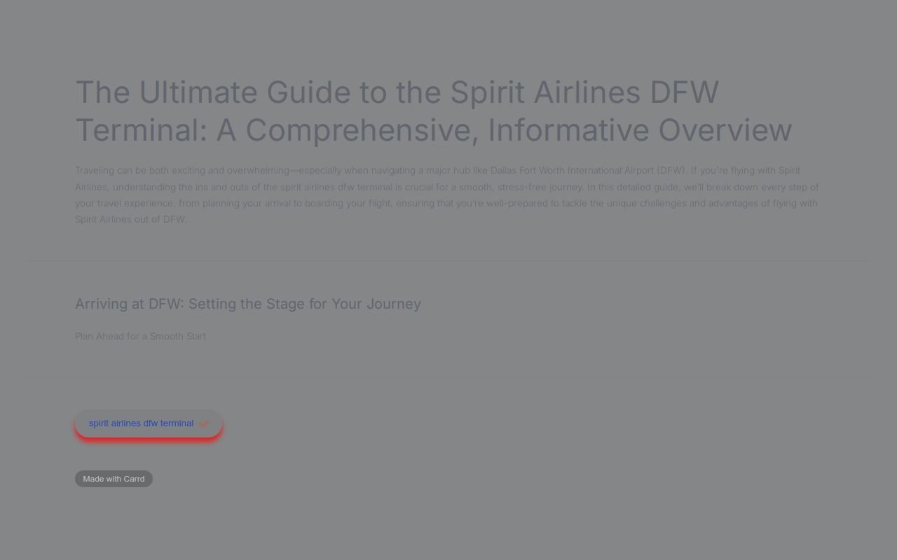 spirit airlines dfw terminal